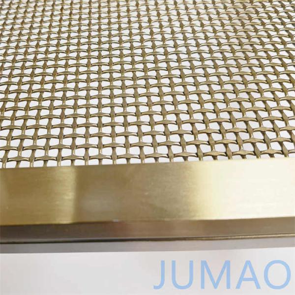 Quality Architectural Metal Wall Partitions Metal Divider Panels Golden for sale
