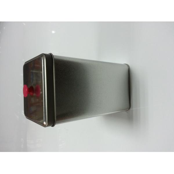 Quality Golden Square Metal Tin Plate Tea Canisters , Thickness 0.23mm for sale