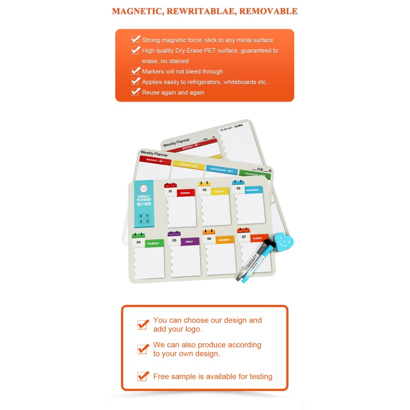 Magnetic Weekly Planner
