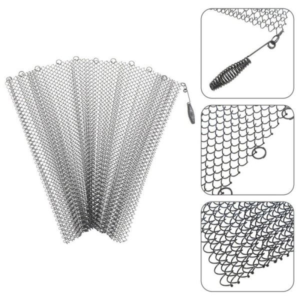 Quality Stainless Steel 304 Fireplace Screen Mesh Curtain 6mm Hole for sale