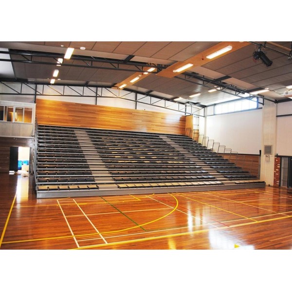 Quality Retractable Football Stadium Bleachers / Customized Indoor Gym Bleachers 500MM Seat Center for sale