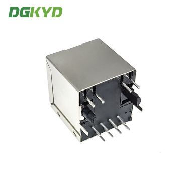 Quality High Performance 180 Degree Top Entry RJ45 Jack With Transformer Cat 5 for sale