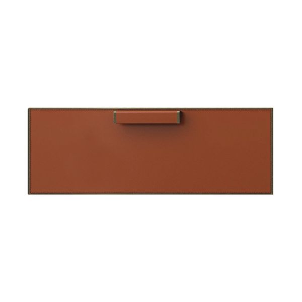 Quality ENF Grade MDF Drawer Front Panels Burnt Orange Finish With Sleek Handles for sale