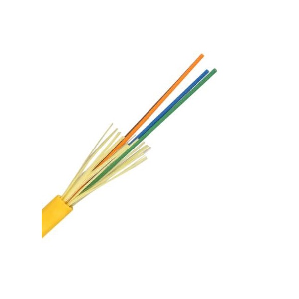 Quality Yellow Fiber Optic Cable 14 Core tight buffer or loose tube indoor cable GJFJV-14B1 9/125 for sale