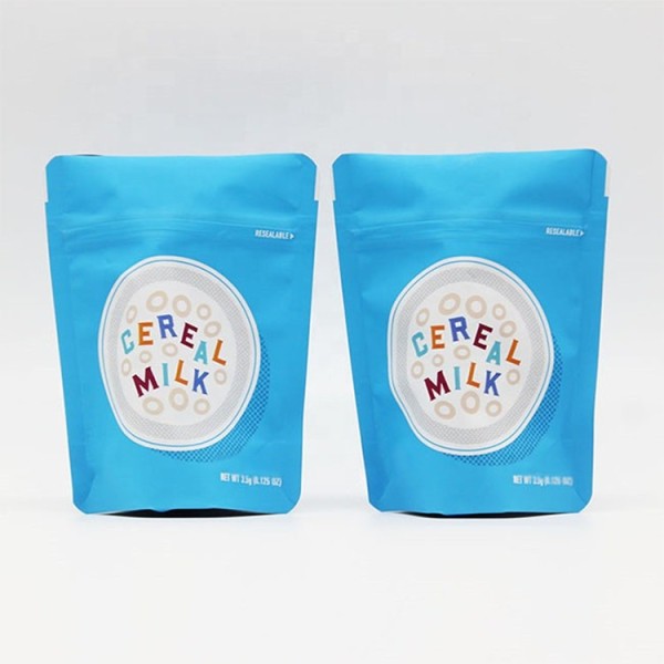 Quality Zip Lock Digital Printed Stand Up Pouches Soft Touch 3.5g For Dried Flower Candy for sale