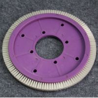 Quality Stenter Machine Parts Tuyang Finishing Machine Spares Brush Wheel Purple Plastic Body White Nylon Hair for sale