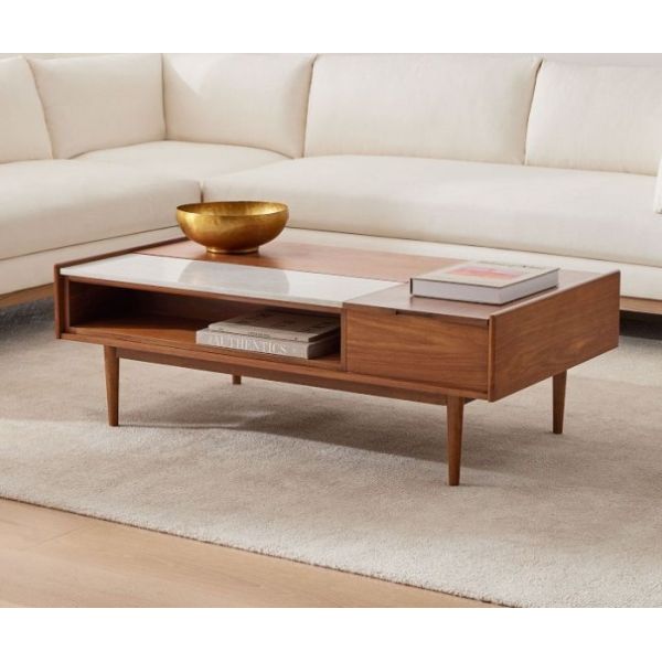 Quality modern rectangle coffee table set for living room for sale