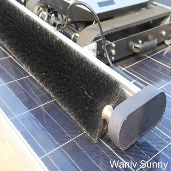 Quality 24V Operating Voltage Solar Panel Cleaning Robot with DC Motor and Rolling Brush for sale
