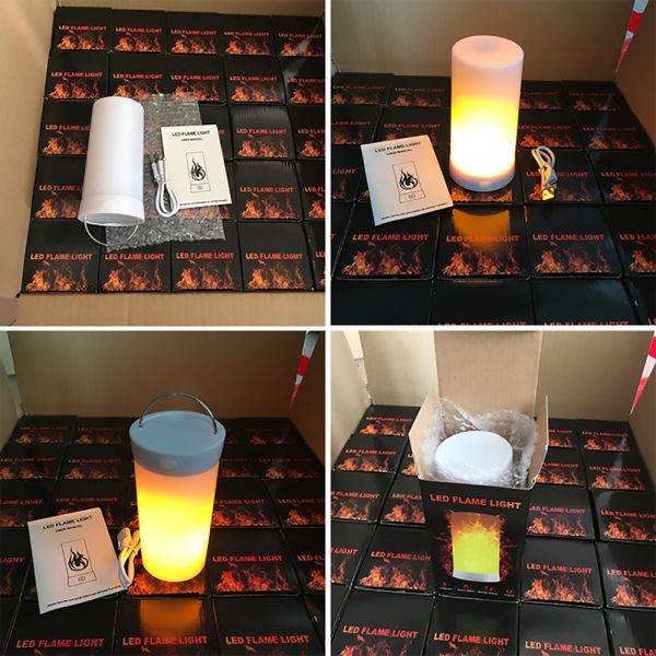 Quality 5W DC5V 1A USB Magnetic Gravity Sensor Led Flame Lamp With IR Remote Control for sale