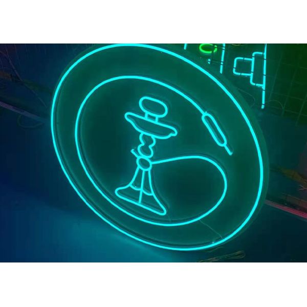 Quality Garden Neon sign Blue color billboard lighting pattern Interior Decorating for sale