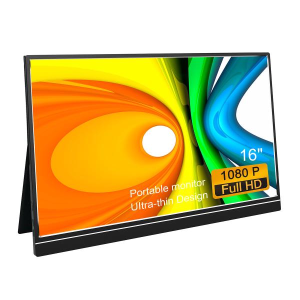 Quality 300cd/M2 Brightness 60Hz Refresh Rate 16 Inch Portable Monitor For Laptop for sale