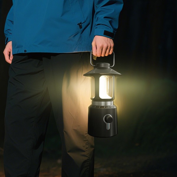 Quality Seamless Dimming 6 Level Brightness JSK L22 8000mAh Telescopic Vintage LED Camping Light IPX4 Waterproof Garden Lighting for sale