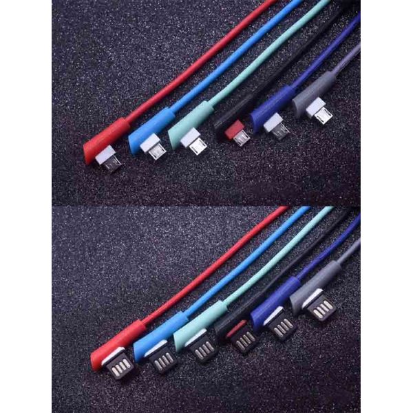 Quality 24.9grams Elbow Data Cable 1.2M micro Usb Type C Fast Charging Cable for sale