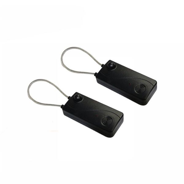 Quality Dual Or Triple EAS Self Alarming Cable Security Tag With Lanyard for sale
