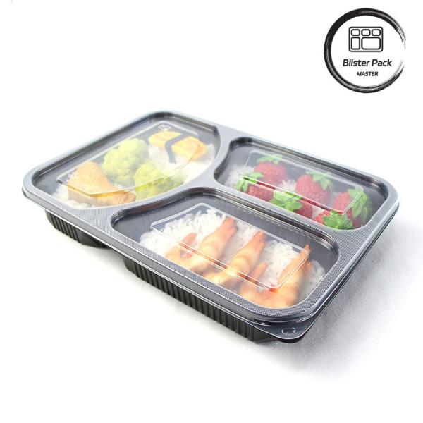 Quality Customizable PET Disposable Plastic Food Containers Multi Grid Thickened Leak for sale
