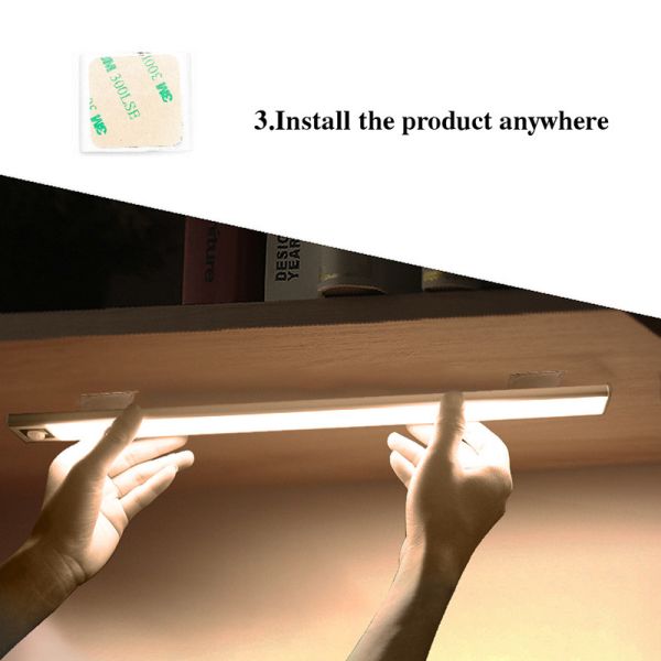 Quality 3 Colors Wardrobe Induction Night Light 6000K CE Under Cabinet Lighting for sale