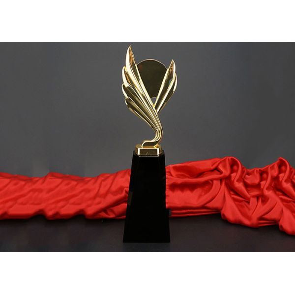 Quality Globe Metal Trophy Cup / Event Souvenirs With Black Crystal Base for sale