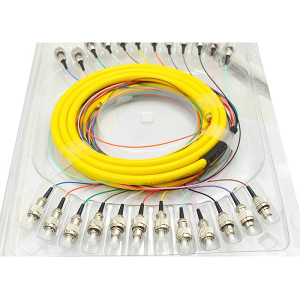 Quality Yellow 12 Core Single Mode Fiber Optic Cable Customized Length -40 - 75℃ for sale