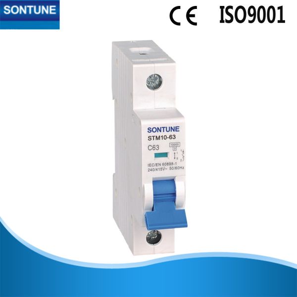 Quality Long Life 1 Pole Mini MCB Circuit Breaker Din Rail Mount 6ka Light Weight for sale