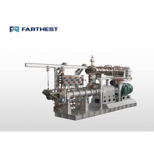 Quality Double Screw Floating Fish Feed Making Machine , Aqua Feed Steam Extruder for sale