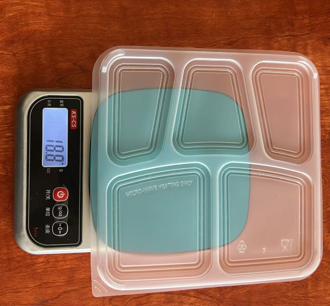 Quality PP food boxes, 5-grid PP disposable food boxes, 5-grid PP food boxes, 5-grid for sale