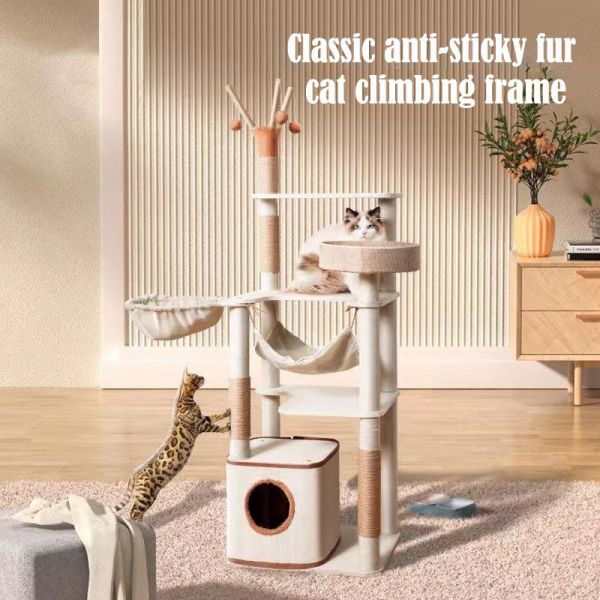 Quality Customizable Easy Assembly Cat Tree with Sisal Scratcher and Activity Dens for sale