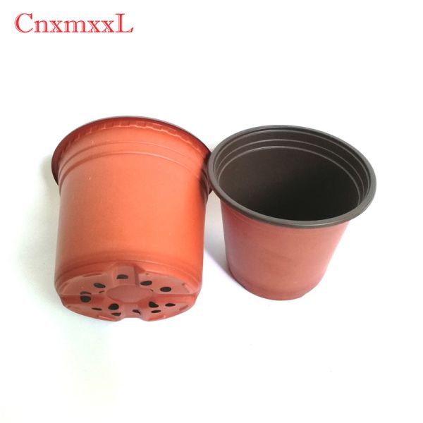 Quality 75pcs Flexible Sturdy Plastic Flower Pots HDPE Waterproof 6 Inch Plastic Pots for sale
