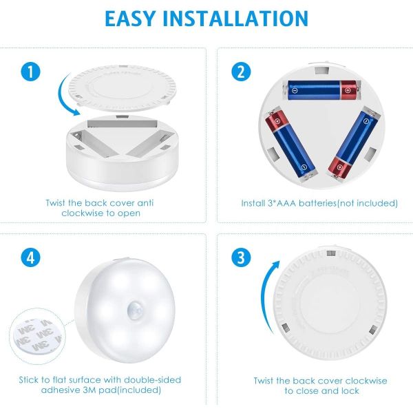 Quality 0.5W 12lm Motion Sensor Led Step Lights / Wireless Motion Sensor Stair Lights for sale