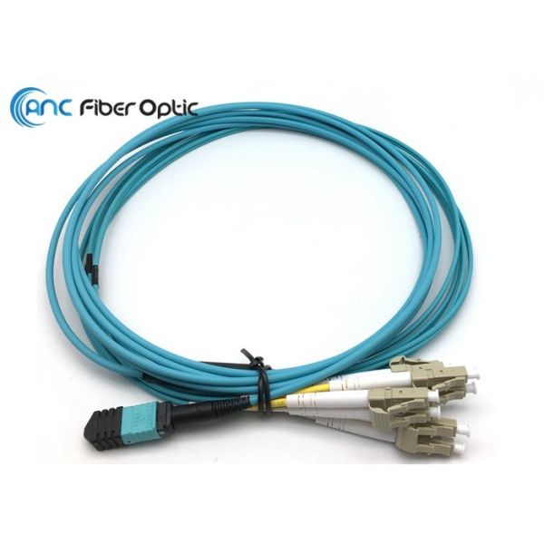 Quality OM3 8F MPO Fiber Optic Cable Assemblies for sale