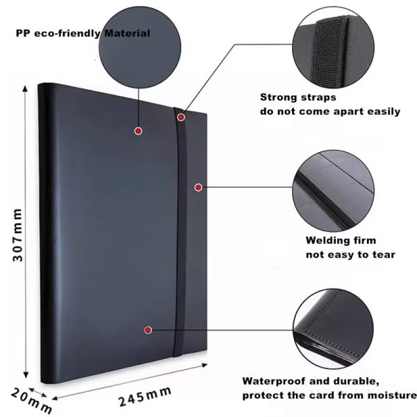 Quality Wholesale PP Card Binder 9 Pockets Photo Card Holder Folder Protective Case Card for sale