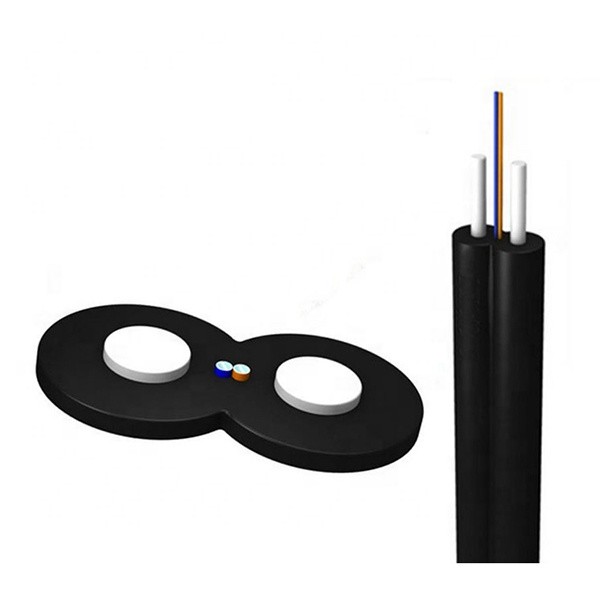 Quality 9/125 FTTH Optical Fiber Cable PVC 2 Core Fiber Optic Cable 3.0MM for sale
