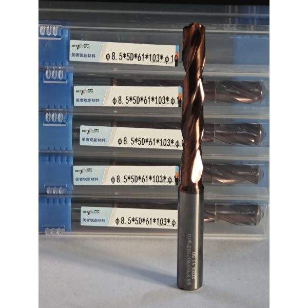 Quality Carbide Drill Hardness HRC55-60 3D Drill / 5D Drill G-Internal Coolant Drill- 5D Φ8.5 X 5D X 61 X 103 X Φ10mm Solid Carbide for sale