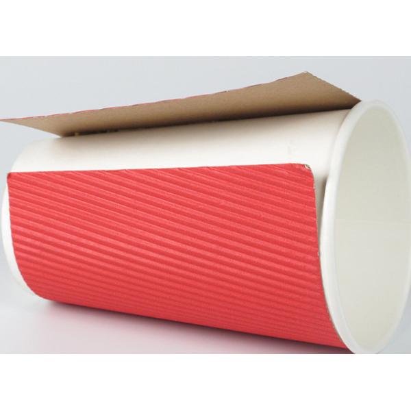 Quality 16oz Milk Tea Disposable Double Wall Biodegradable Kraft Paper Cups for sale