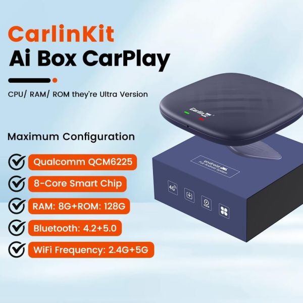 Quality 4GB 64G 8 Core Android 13 Carplay Android Auto Ai Box Wireless Adapter Carlinkit for sale