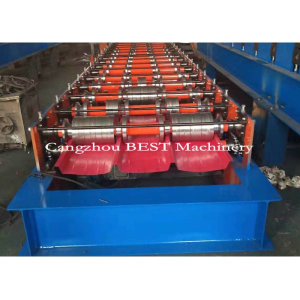 Quality Steel PPGI Sheet Floor Deck Roll Forming Machine 1250 Mm Max Width Fast Speed for sale