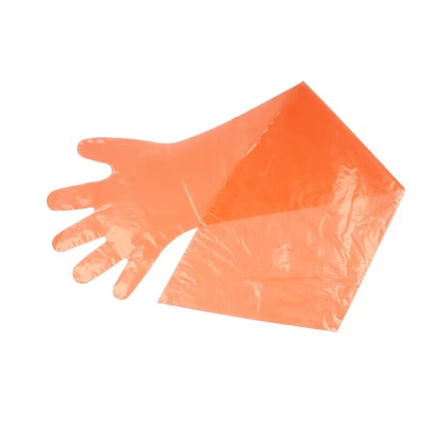 Quality FDA Ambidextrous Long Arm Disposable Vet Gloves 7G for sale