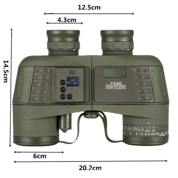 Quality High Power 10X50 long distance digital Electric compass marine HD Waterpoof FMC Lens BAK4 Prism Auto Focus binoculars for sale