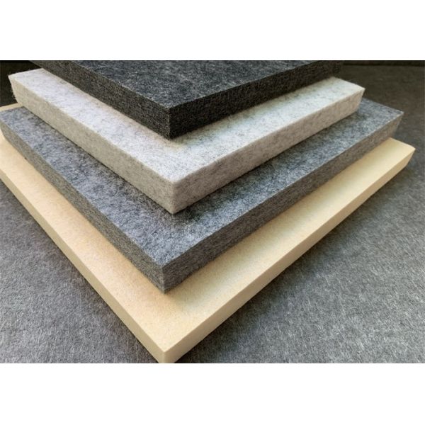 Quality PET Felt Panel 15mm 600x1200mm Burgundy Warm Tone Acoustic Tile for sale