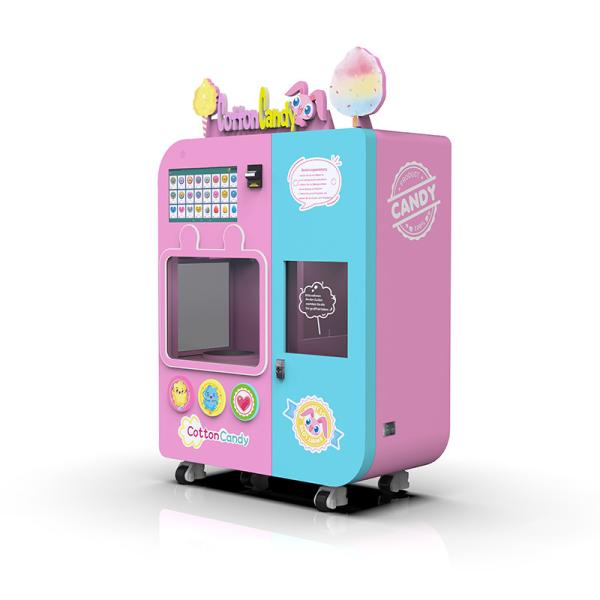Quality GPS 2500W Fairy Floss Vending Machine APP Control Brushless Burner for sale