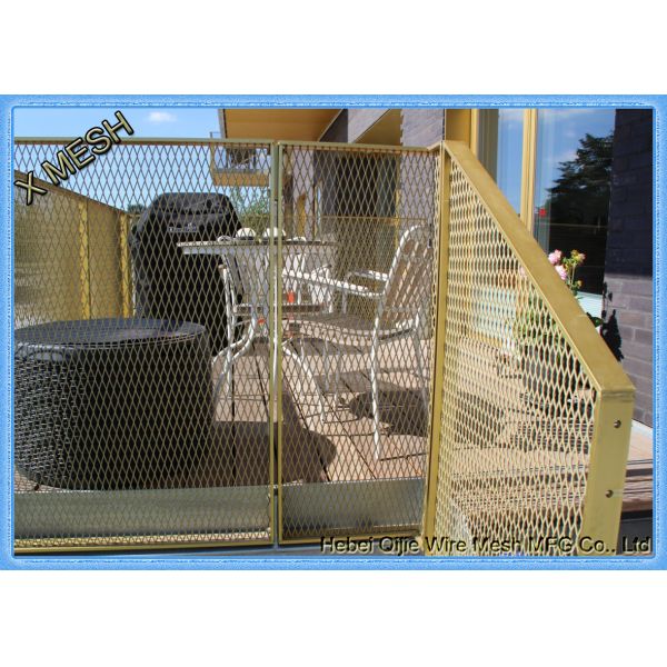 Copper Expanded Metal Mesh , Architectural Sheet Metal Mesh Screen Anti ...