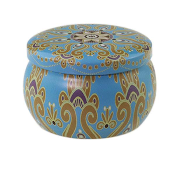 Quality Empty Decorative Candle Tins Michaels Round Antique Tin Candle Box Spice Tins for sale