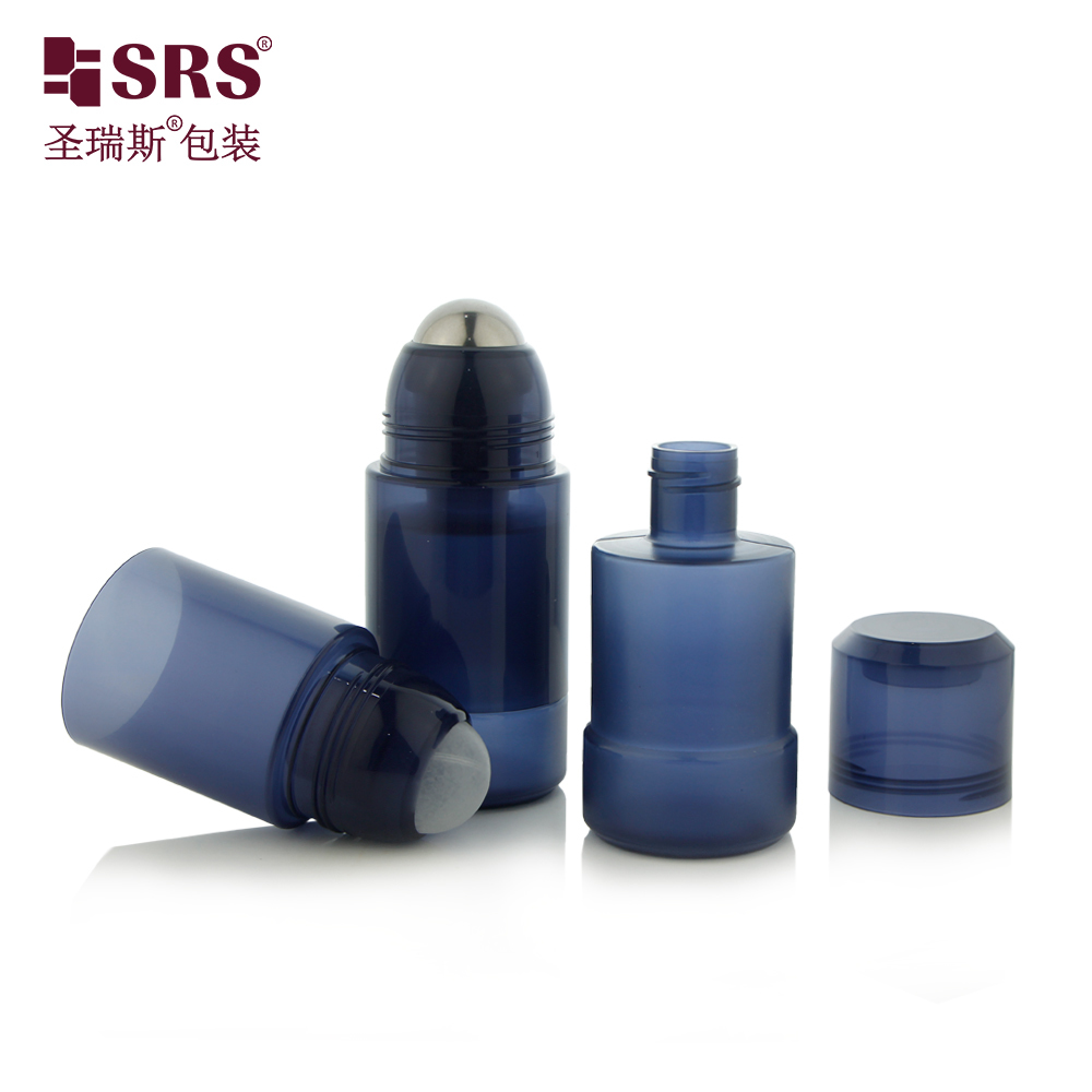Quality RPPE 50ml 75ml Replaceable PP PCR Double Wall Recycled Roller Ball Bottles For for sale