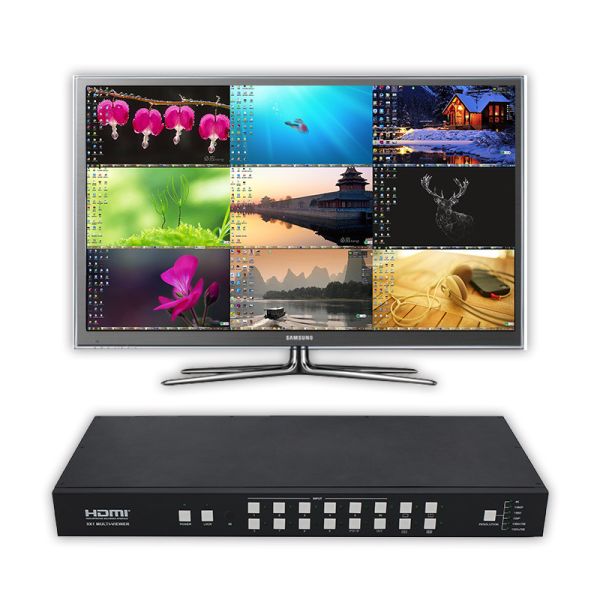 Quality 9x1 HDMI Multi Viewer HDMI Seamless Switcher 9 Channels For Monitoring for sale