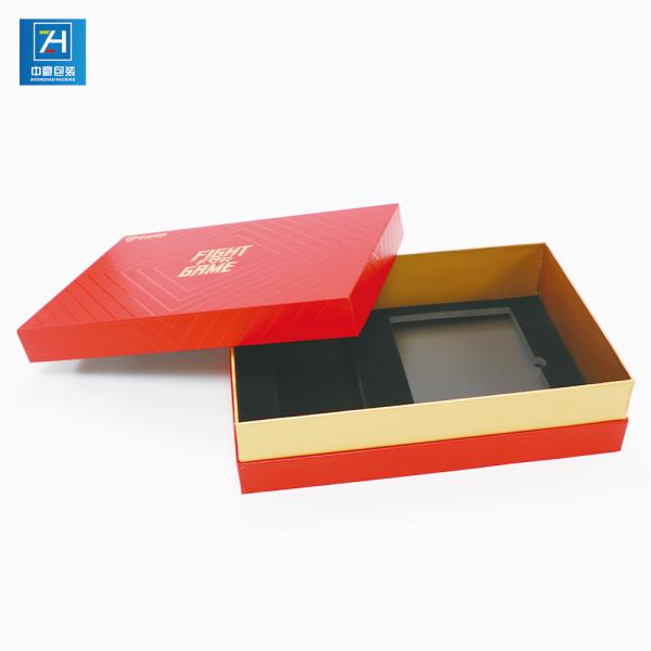 Quality 4C Offset Printing 900gsm Red Two Pieces Clothing Packaging Box for sale