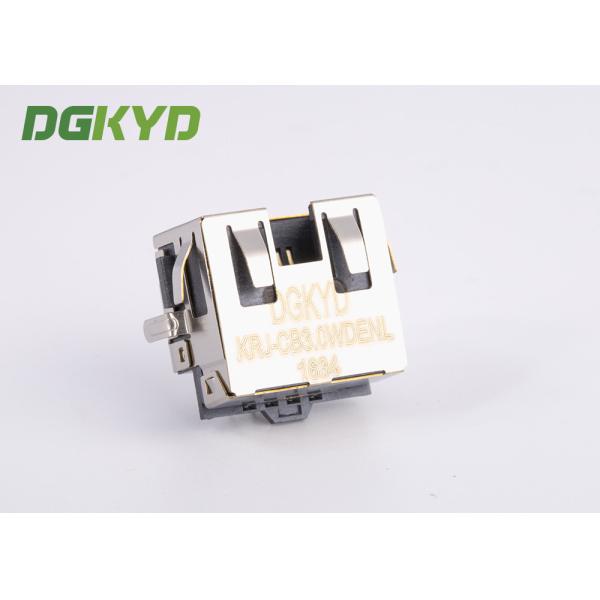 Quality SMT Sinking Board Shielded RJ45 Jack Single Port With EMI Fingers , Low Profile for sale
