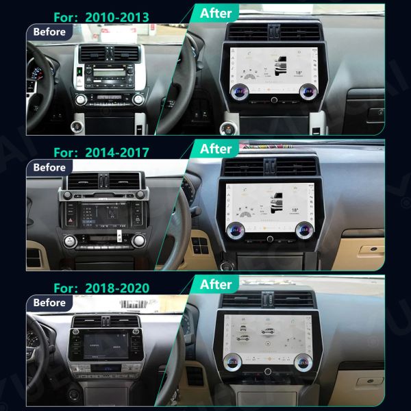 Quality Qualcomm 665 Car Android Navigation Android 13 Head Unit For Toyota Prado 10-22 for sale