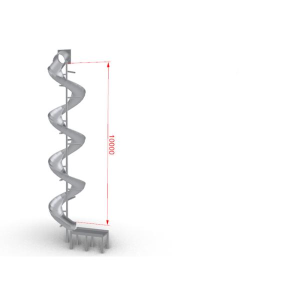 Quality Outside Colorful Spiral 80cm Stainless Steel Slides Led Light for sale