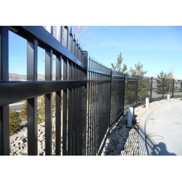 Quality Metal Anti Corrosion 210cm Tall Flat Top Tubular Fencing For Parks for sale
