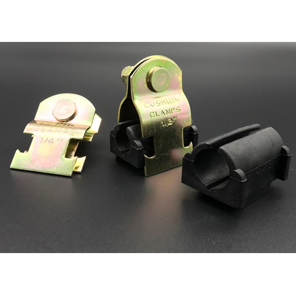 Quality Galvanized Steel 3/8 Strut Mounted Cushion Pipe Clamps for sale