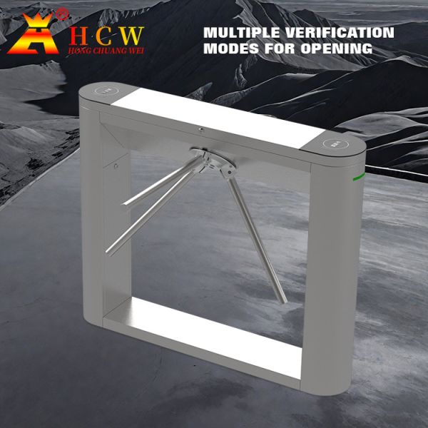 Quality HCW Security Tripod Turnstile Gate Access Control Face Recognition Turnstile for Gyms Scenic Area for sale